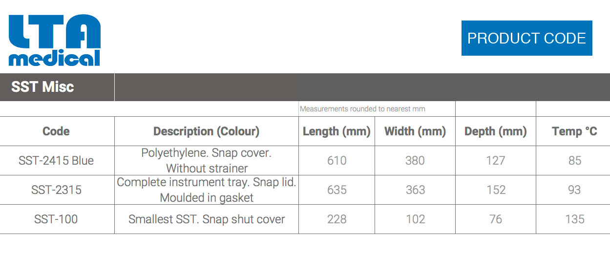 SST TRAYS - LTA MEDICAL